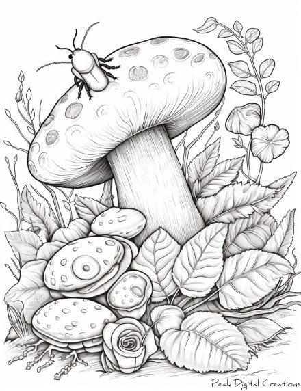 Garden Critters Coloring Page Printable - Etsy