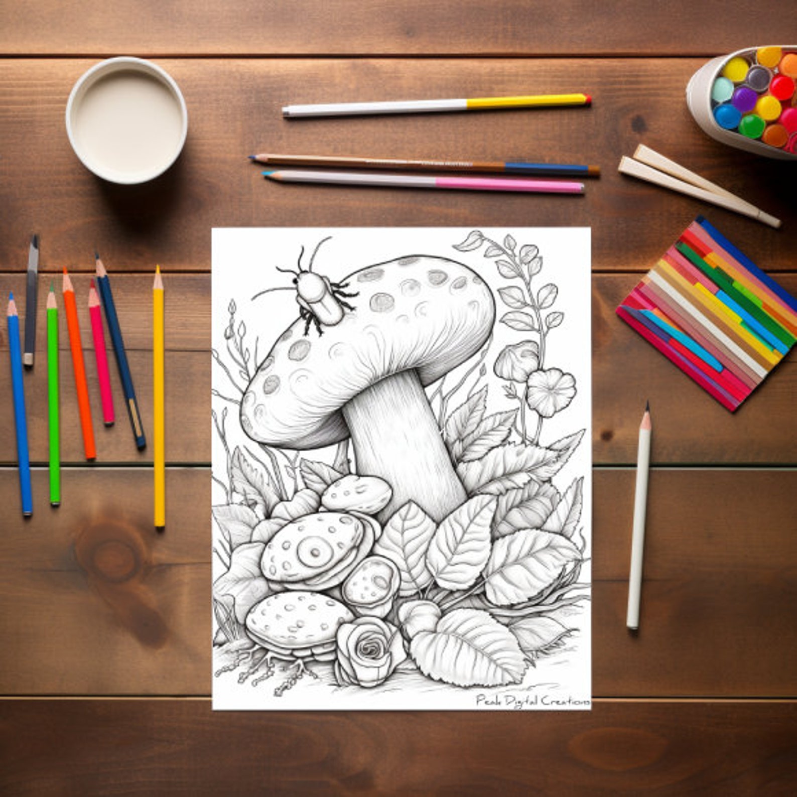 Coloring Pages for Kids Nature Coloring Pages for Relaxing Coloring ...