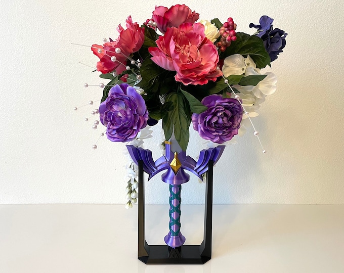 Master Sword Hilt Bouquet Holder - Legend of Zelda Flowers Display - Etsy