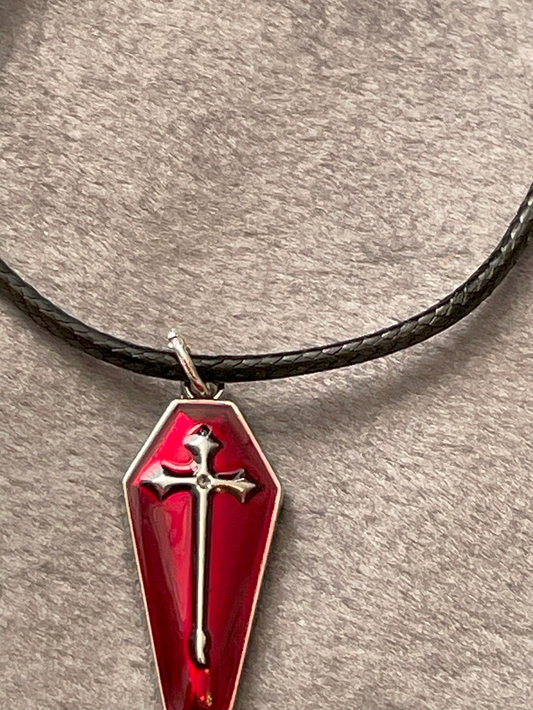 Coffin on a Black Waxed Chain - Etsy