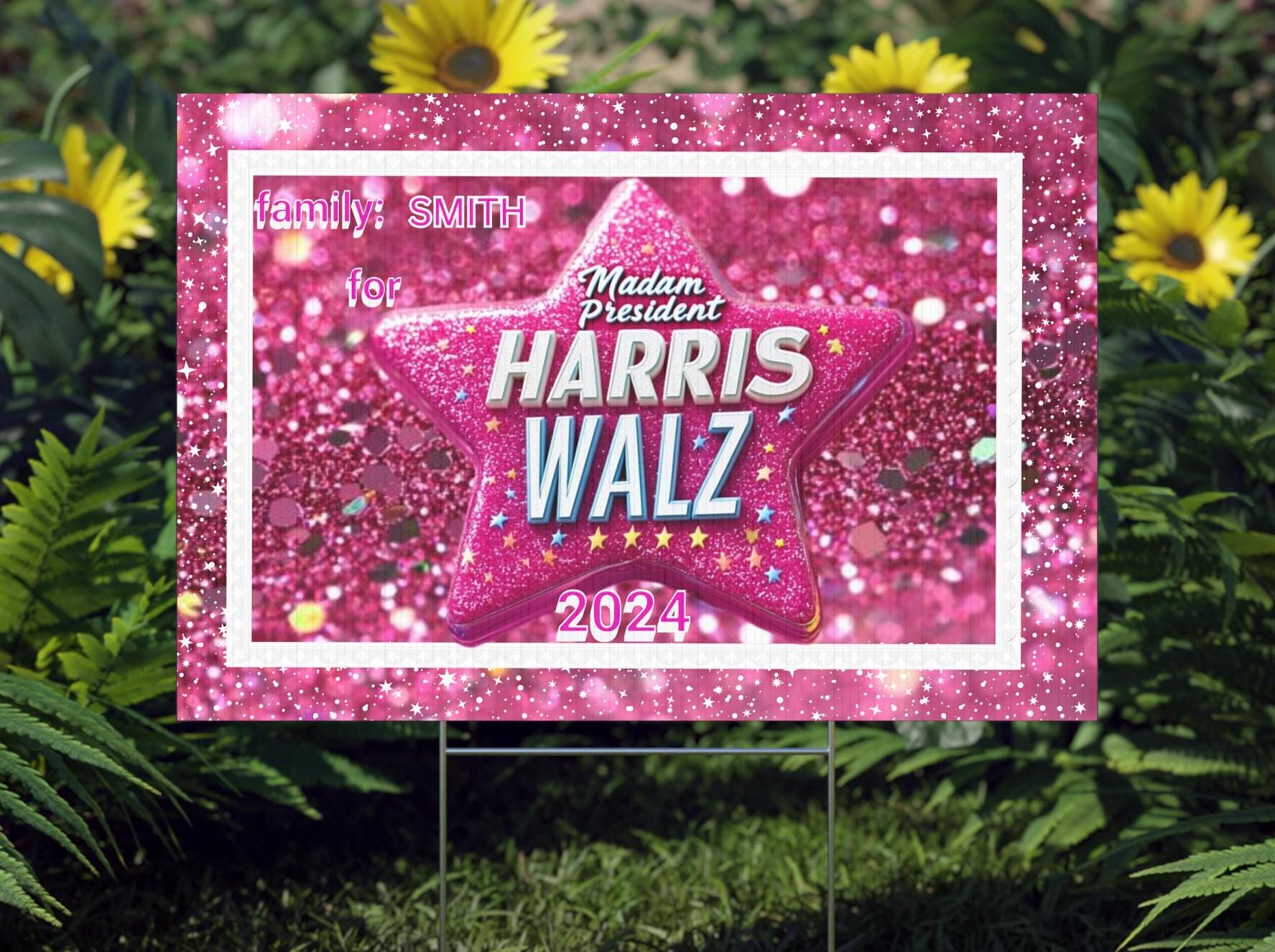 Kamala Harris-personalization Yard Sign Harris 2024 - Etsy