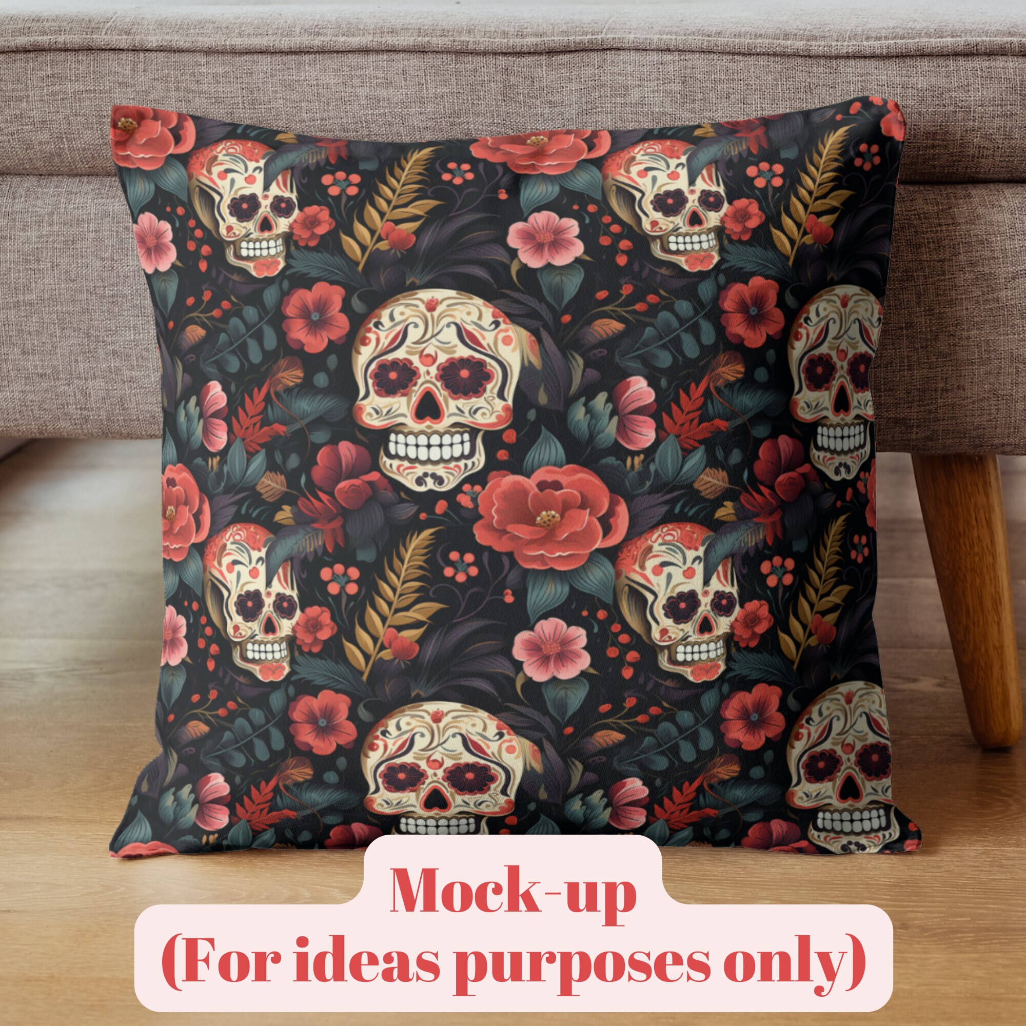 Day of the Dead Pattern PNG for Dia De Los Muertos, Sugar Skull Pattern ...