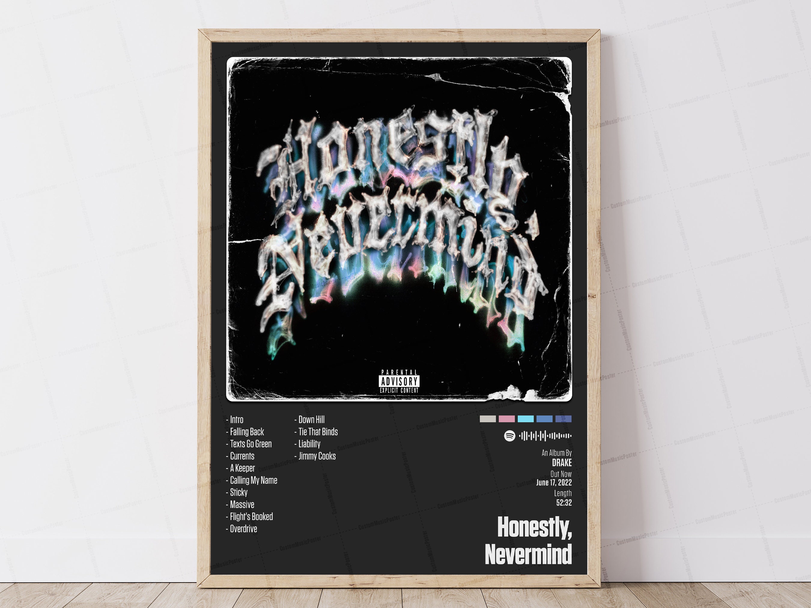 Drake Poster Honestly Nevermind Poster Custom Album - Etsy