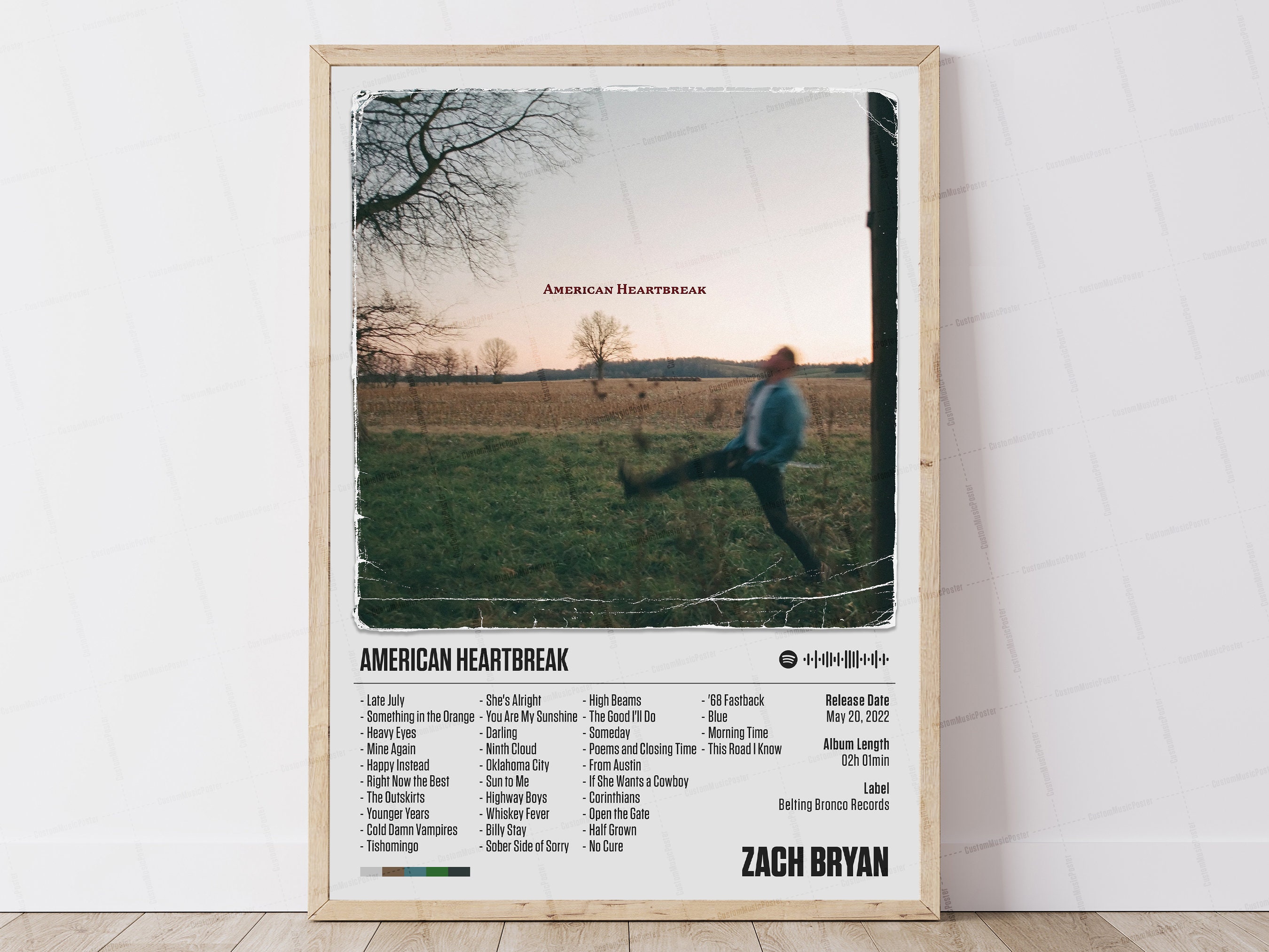 Zach Bryan Posters / American Heartbreak Poster / Zach Bryan - Etsy