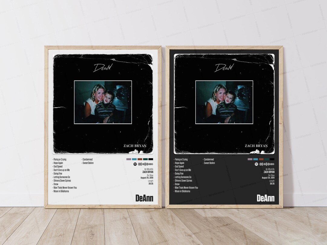 Zach Bryan Poster Deann Poster Custom Album Poster - Etsy
