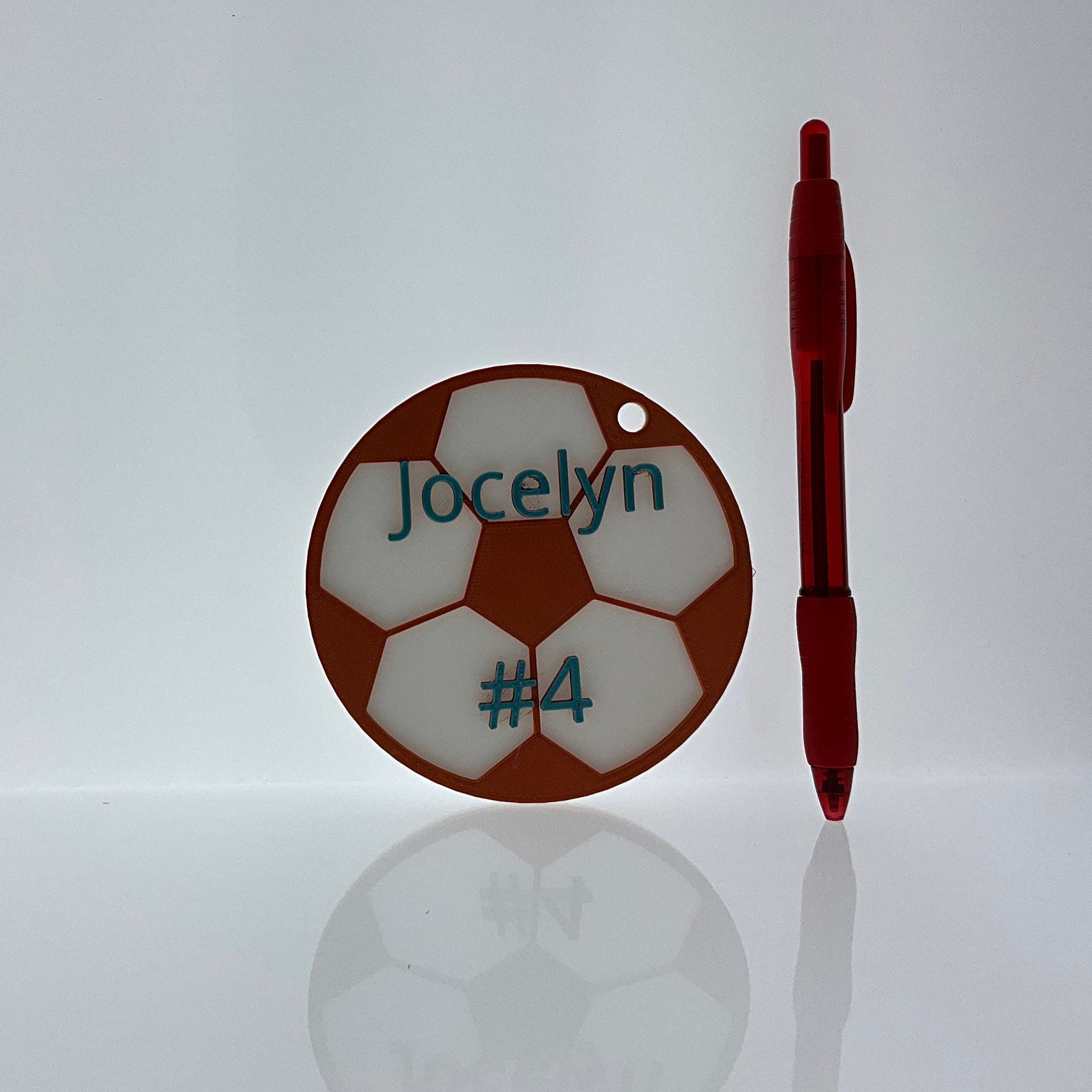 Custom 3D Printed Soccer Keychain Choose 3 Different Colors and ...