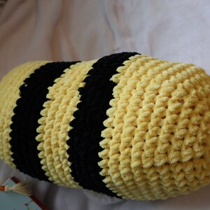 Jumbo Classic Bee Crochet Pillow Plushie Handmade Amigurumi Stuffed ...