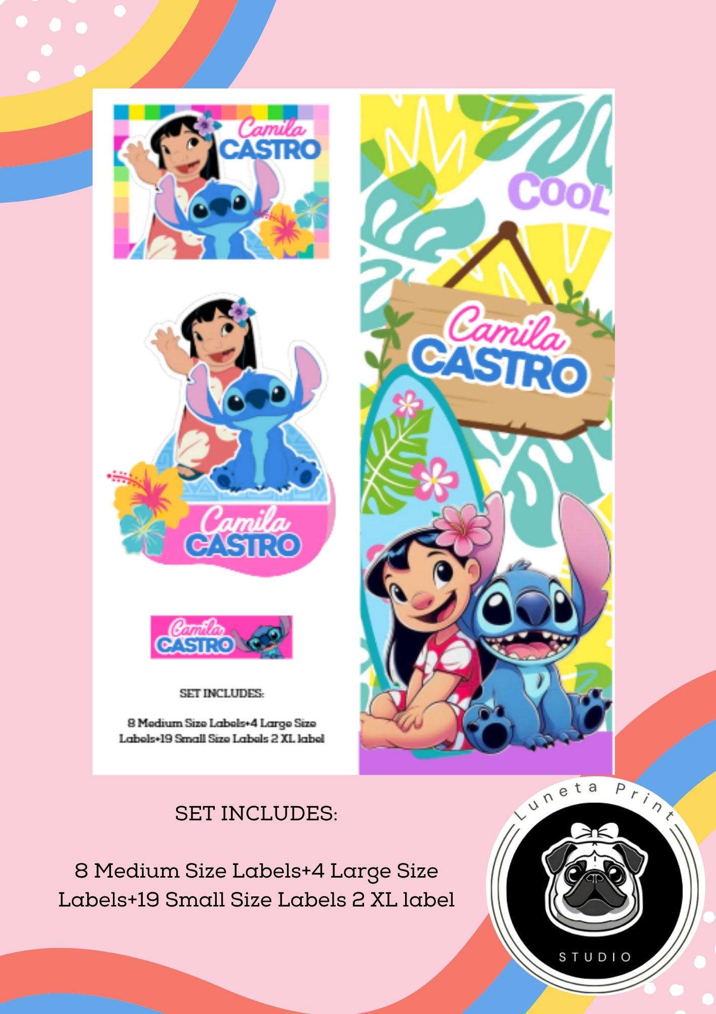 Lilo & Stitch Name Labels Printable Name Labels for School ...