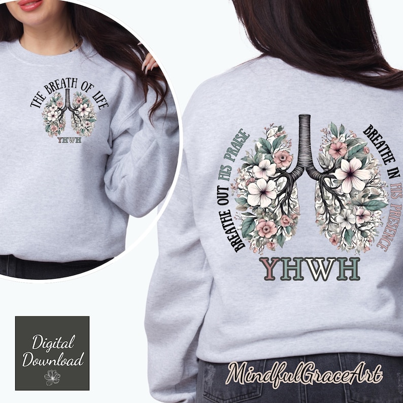 YHWH Floral PNG, Every Breath Speaks His Name, Bible Verse, Yahweh Name ...