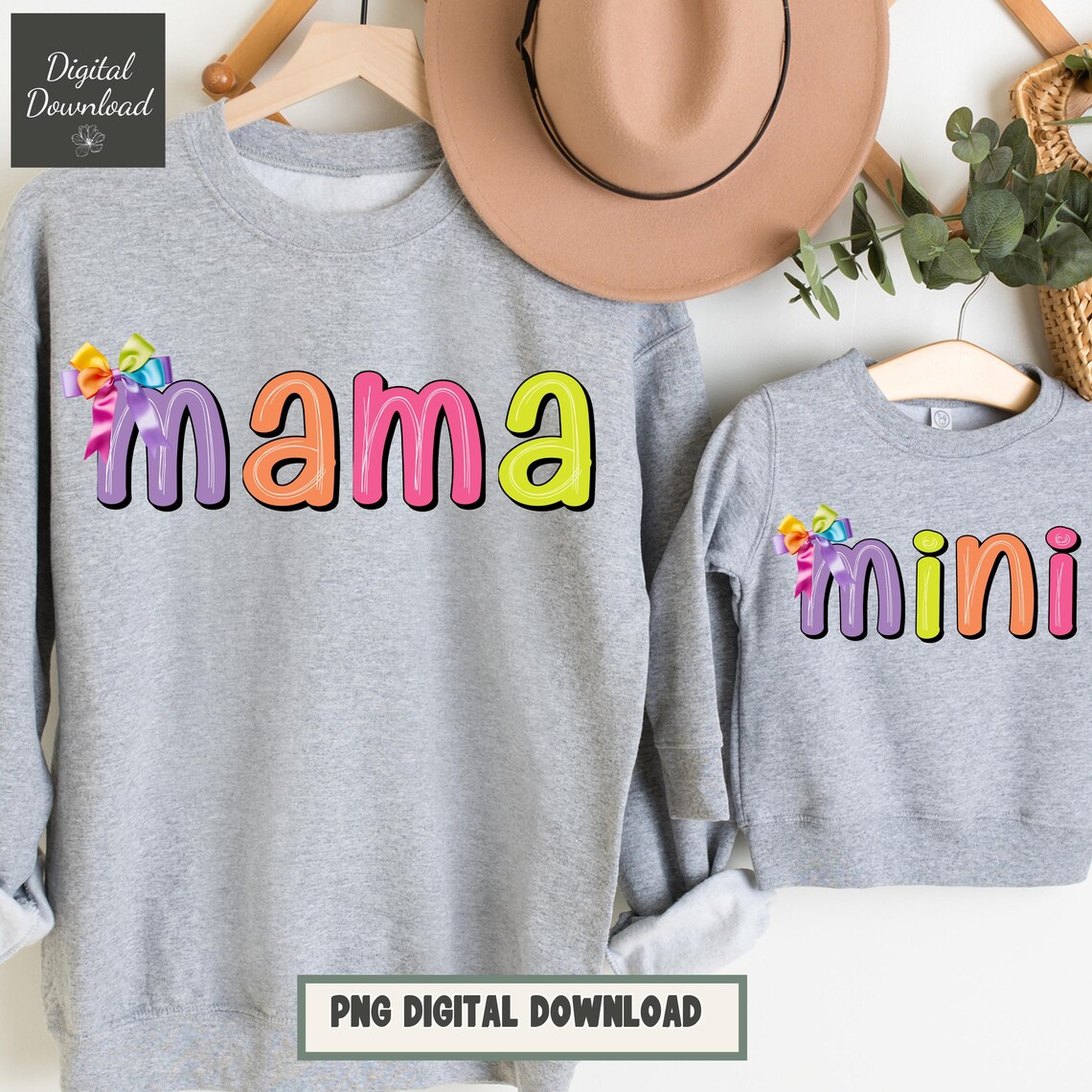 Mama and Mini PNG | Mommy and Me PNG | Matching Mom and Baby PNG | Mom ...