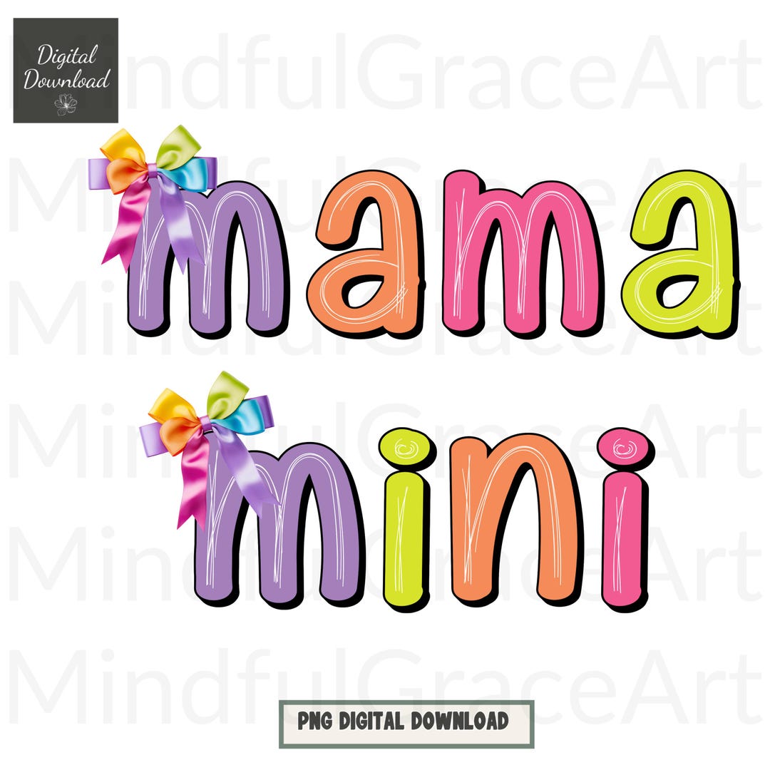Mama and Mini PNG | Mommy and Me PNG | Matching Mom and Baby PNG | Mom ...