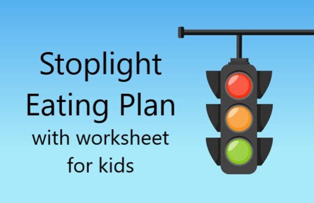 The Stoplight Eating Plan With a Worksheet for Kids - Etsy