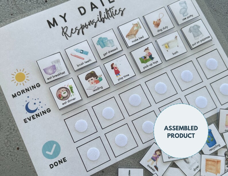 Editable Daily Tasks Routine Chart (150 Pack), Daily Visual Routine ...