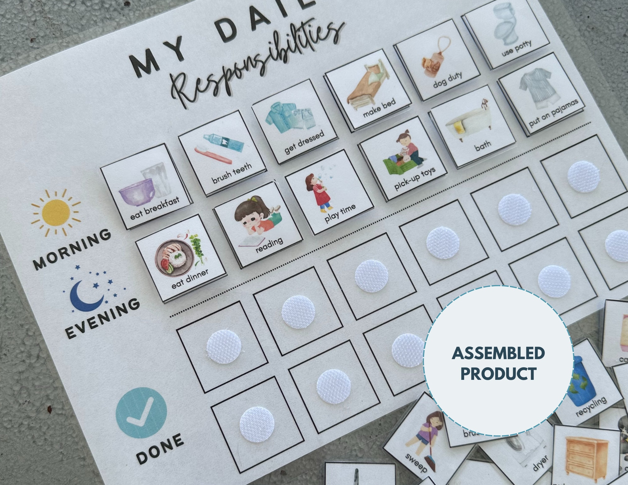 Editable Daily Tasks Routine Chart (150 Pack), Daily Visual Routine ...
