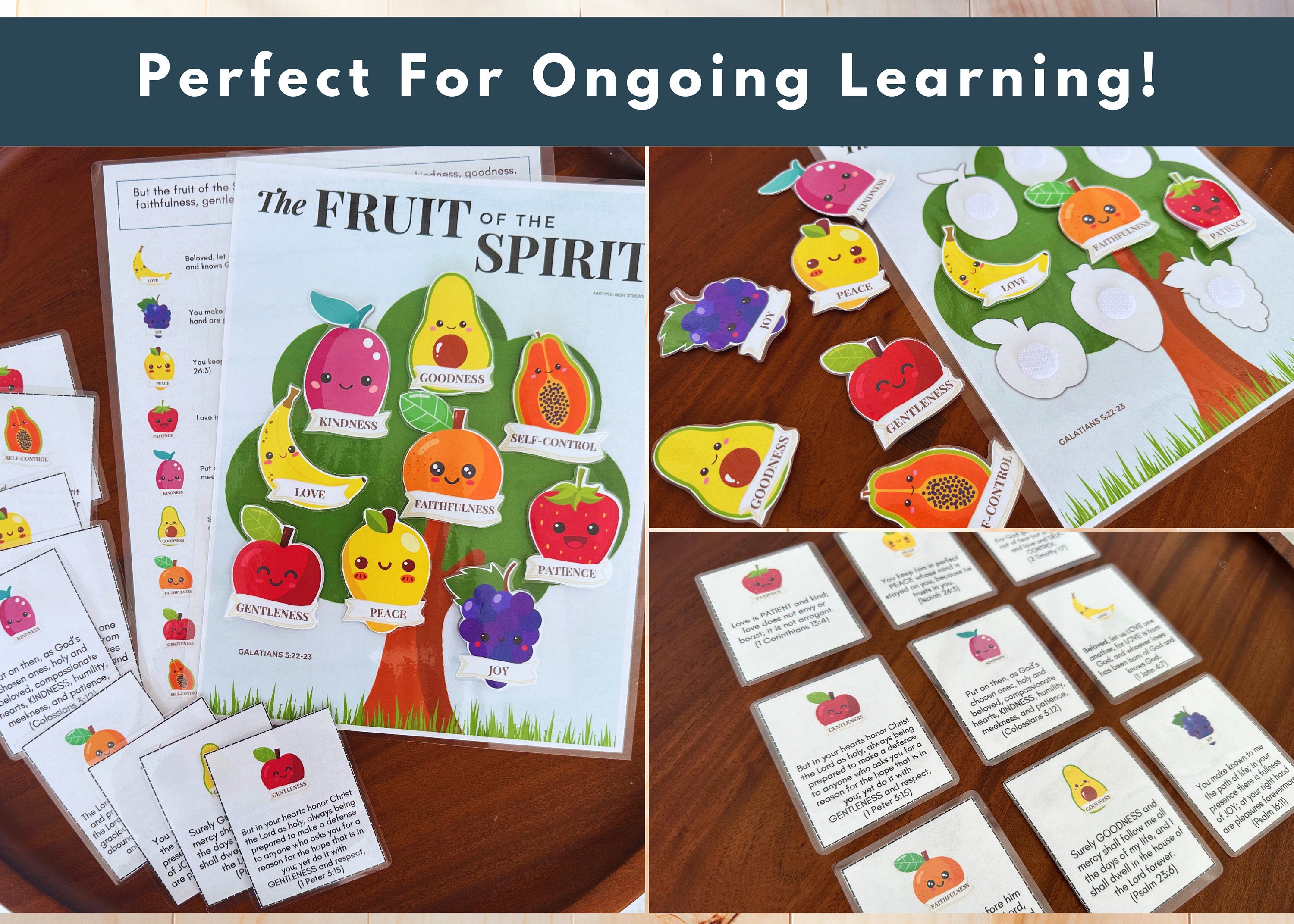 Fruit of the Spirit Matching Game, Preschool Activity, Sunday School ...