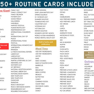 Editable Kids Daily Visual Routine Cards and Chore Chart, Daily Visual ...