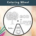 God is Love Bible Coloring Wheel, Bible Lesson Kids, 1 Corinthians 13 ...