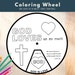 God Loves Us so Much Bible Coloring Wheel, Kids Bible Memory Game ...