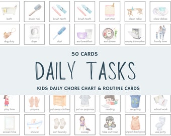 Editable Daily Tasks Routine Chart (150 Pack), Daily Visual Routine ...