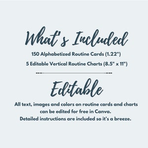 Editable Daily Tasks Routine Chart (150 Pack), Daily Visual Routine ...