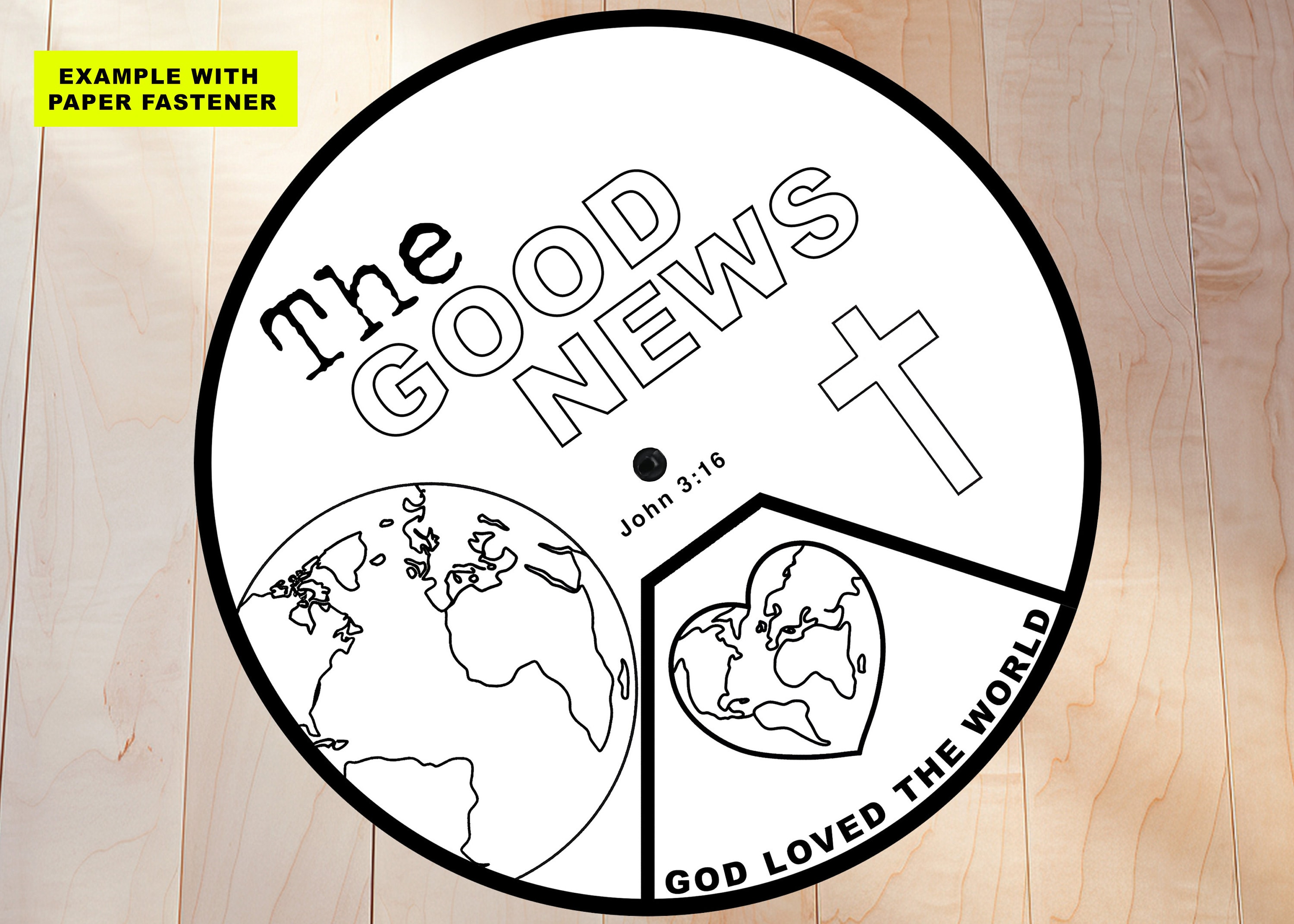 10 Pack Coloring Wheel Bundle for Kids, Printable Bible Activity, Kids ...