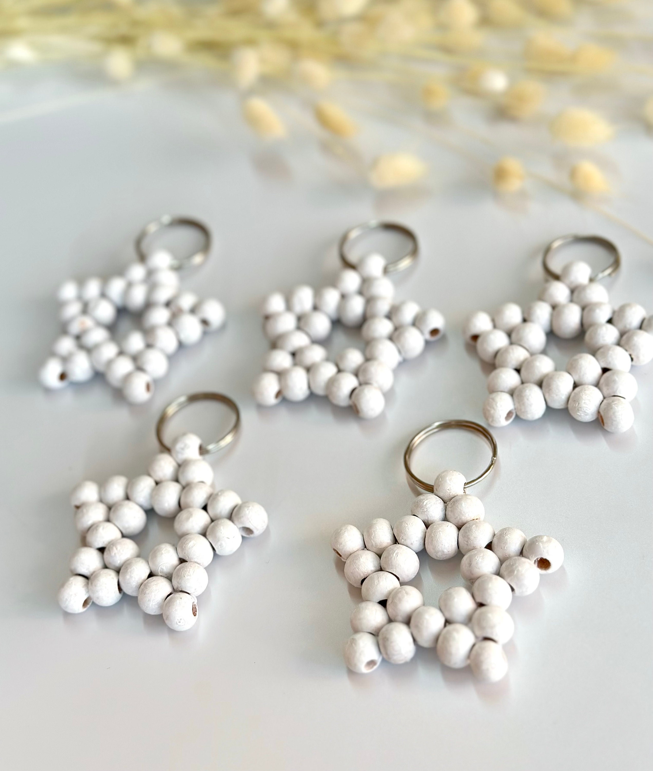 Personalized Wooden Bead Keychain / Birthday Party Favors for Kids - Etsy