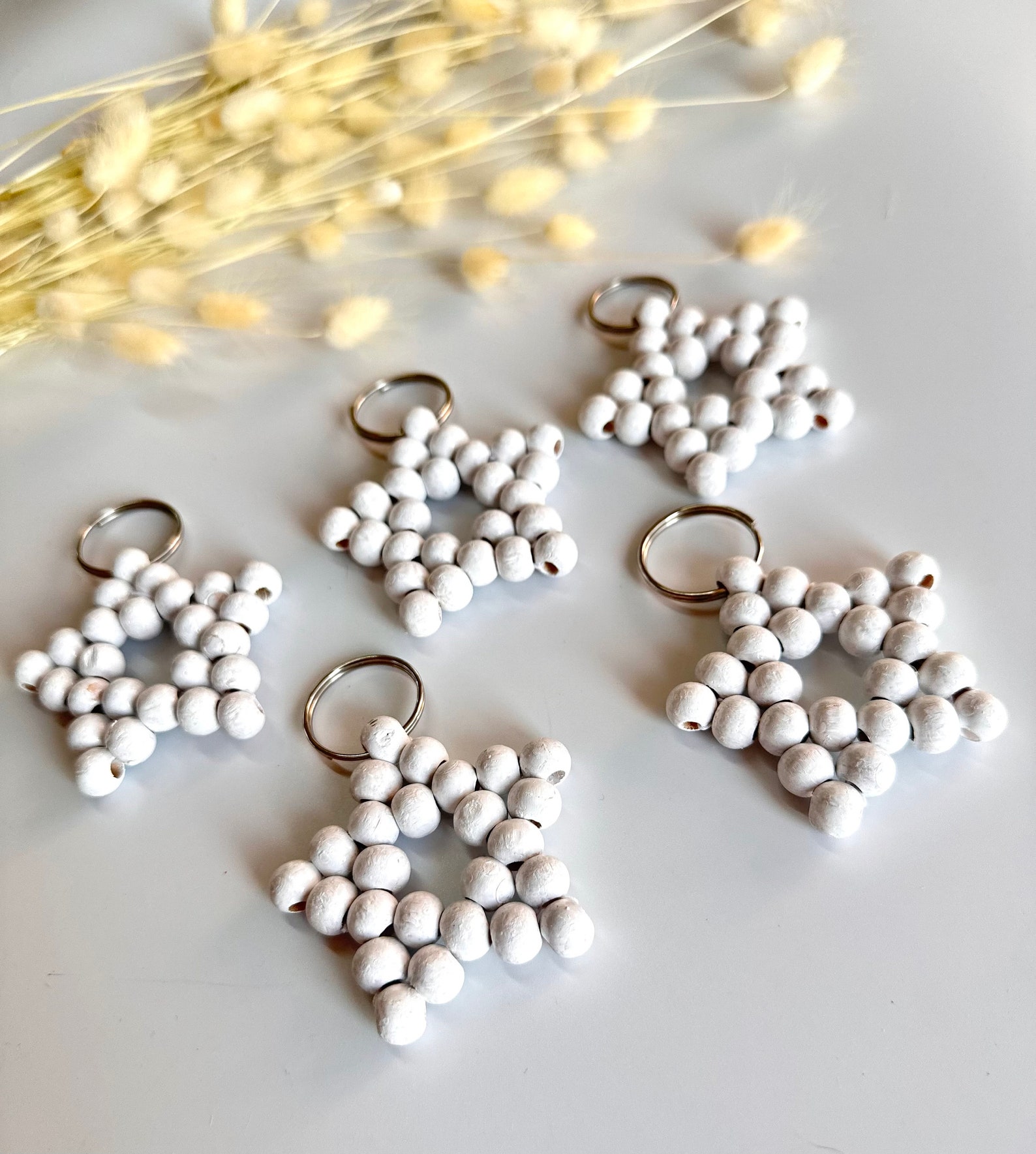 Personalized Wooden Bead Keychain / Birthday Party Favors for Kids - Etsy