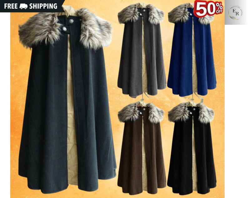 Medieval Fur Cloak Renaissance Fair Larp Viking Cloak Cape - Etsy Canada