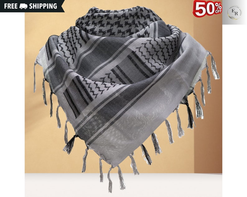Plaid Keffiyeh Palestine Scarf Palestinian Keffiyeh Head Scarf Cotton ...