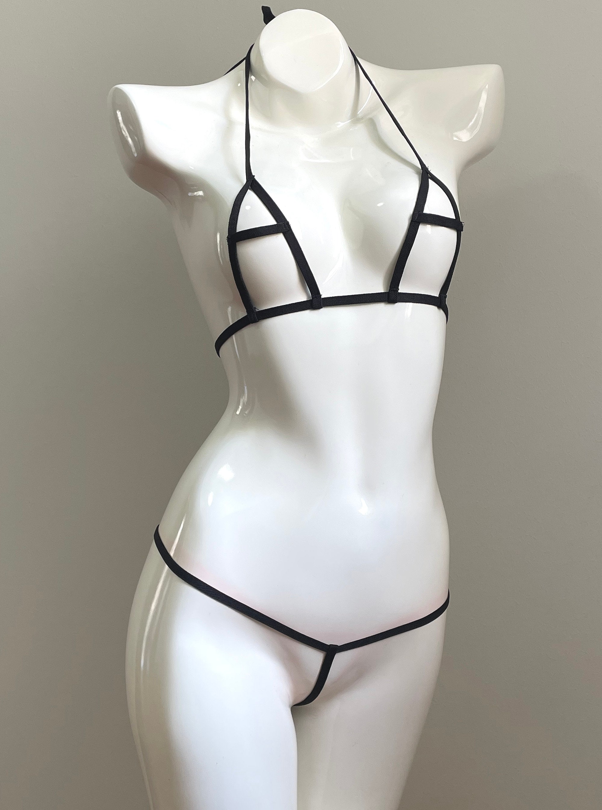 Peek-A-Boo Bikini Extreme / Micro Extreme String Bikini / - Etsy Canada