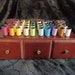Wooden Thread Box With Drawer and Display Pegs - Etsy