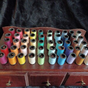 Wooden Thread Box With Drawer and Display Pegs - Etsy