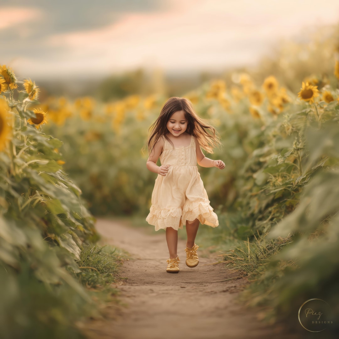 Sunflower Field Digital Background, Sunflower Field Digital Background ...