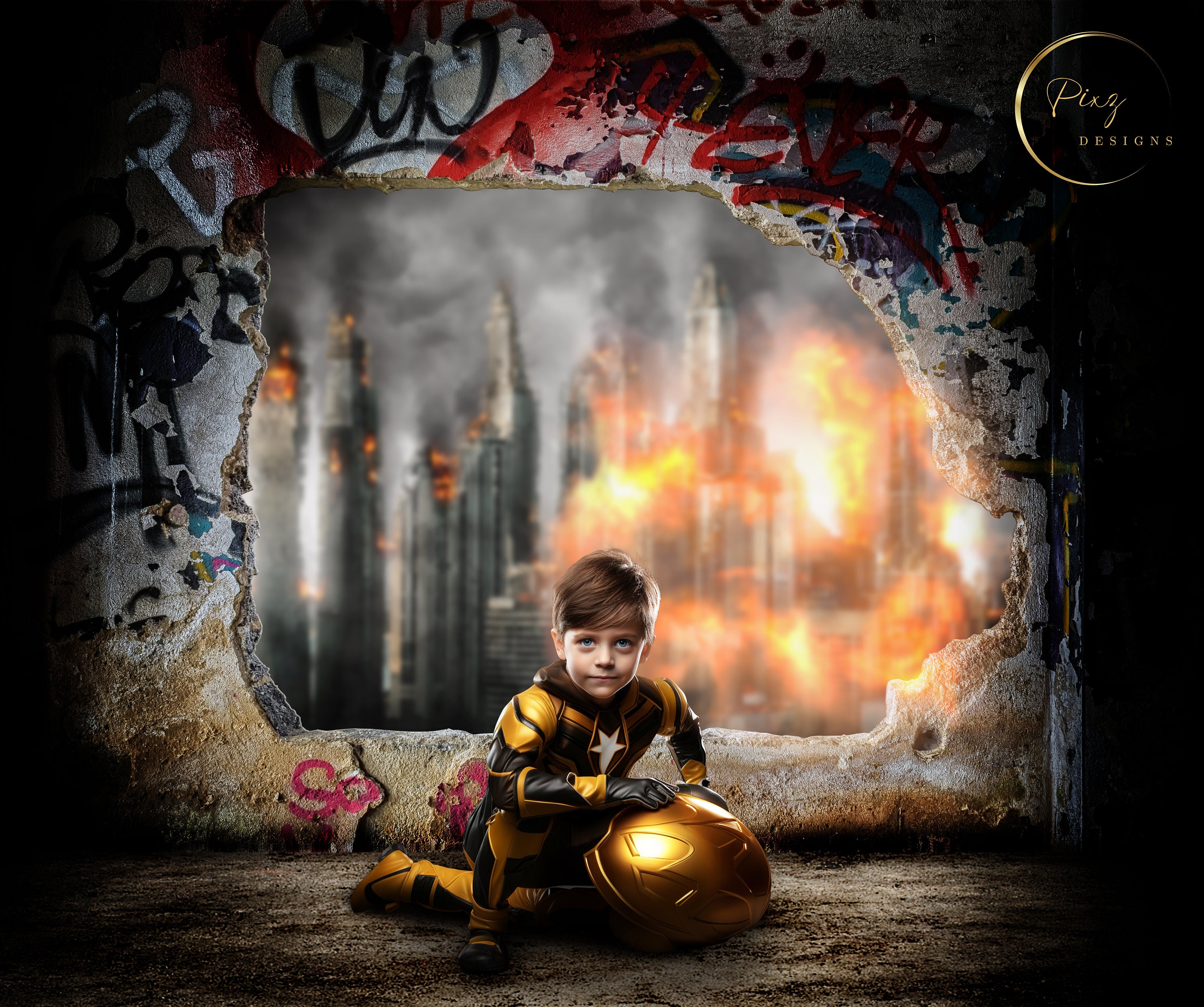 Super Hero Digital Background for Photography Compositions | Backdrop ...