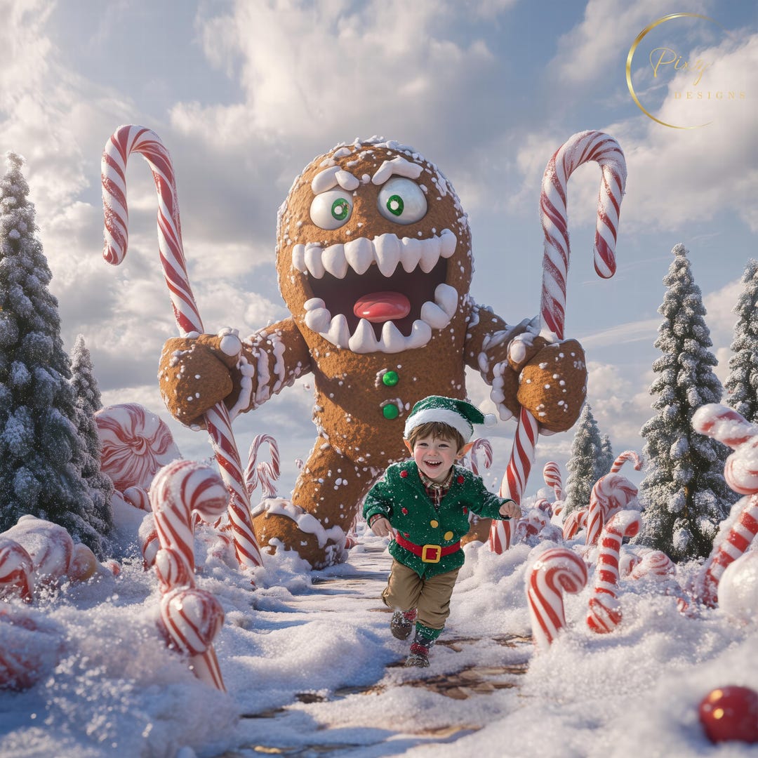 Gingerbread Man Digital Background - Gingerbread Man Digital Background ...