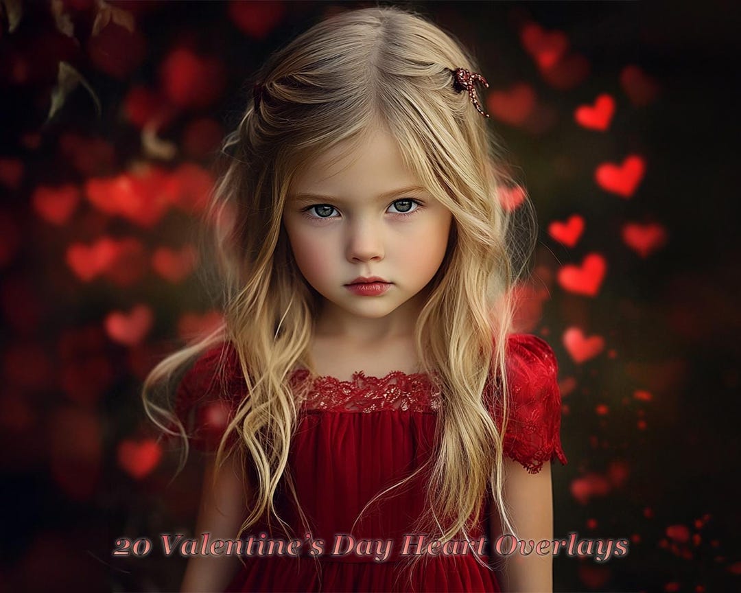 Valentine's Day Heart Bokeh Overlay - 20 Heart Bokeh Overlay - for ...
