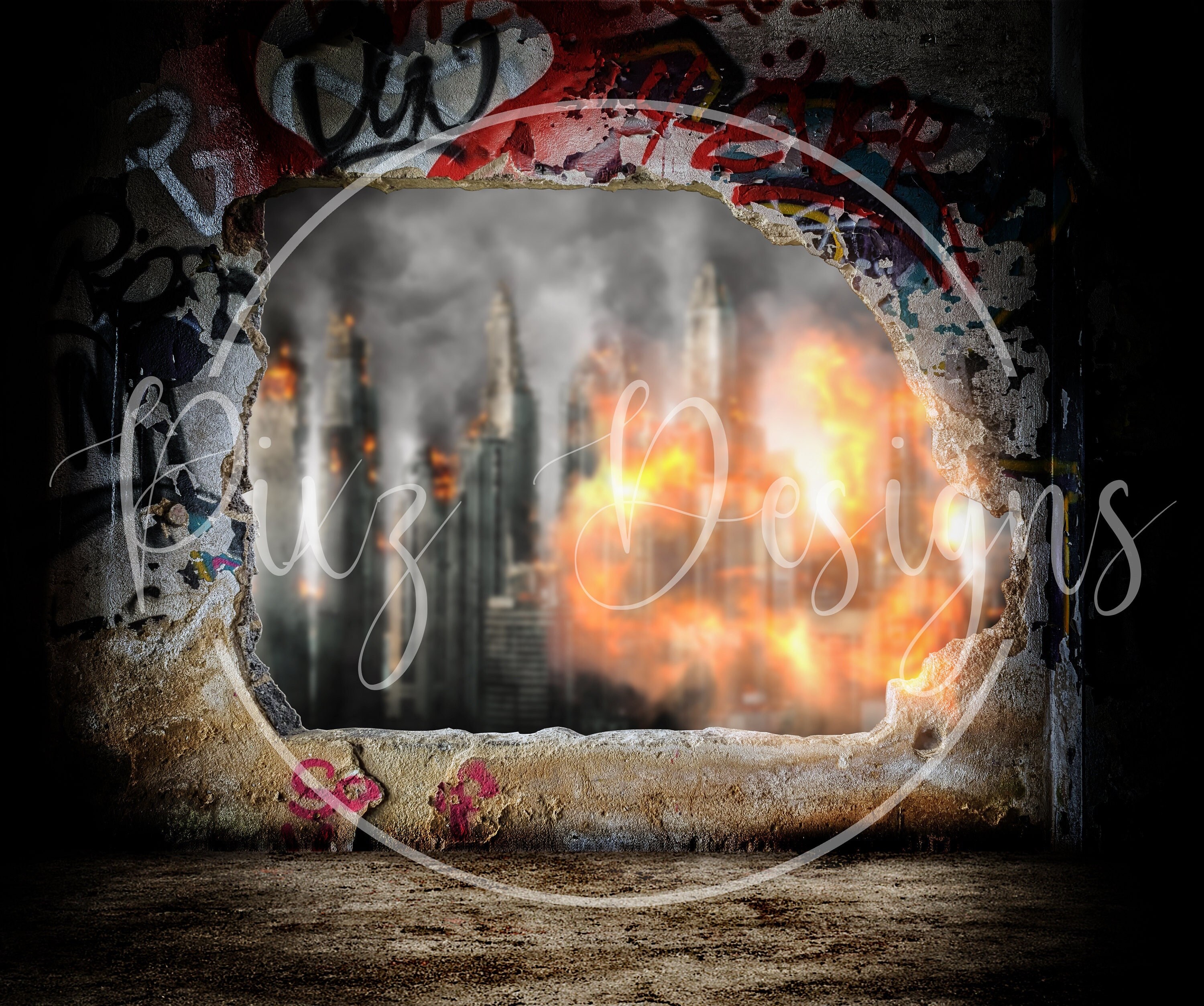 Super Hero Digital Background for Photography Compositions | Backdrop ...