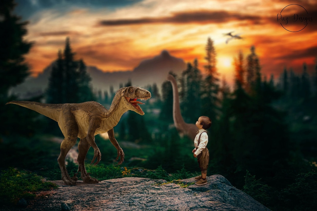 Dinosaur Digital Background, Dinosaur Cliff Digital Backdrop, Dino ...