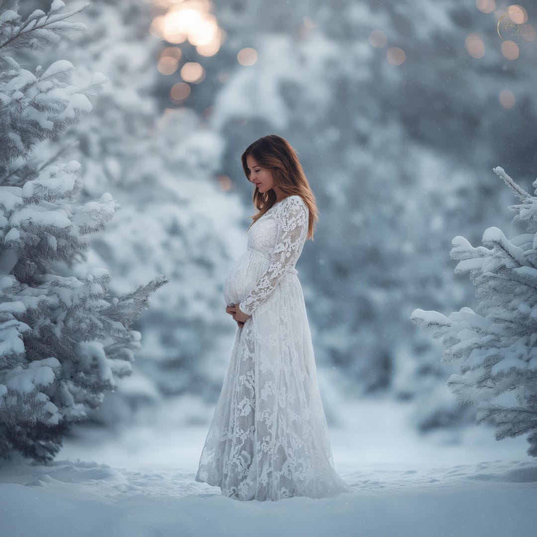 Christmas Maternity Digital Backdrop, Elegant Maternity Background ...