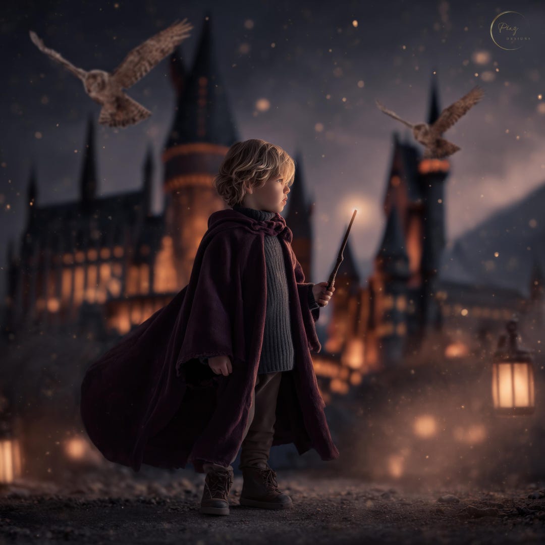 Wizard Academy Digital Background | Magical Castle Fantasy Backdrop ...