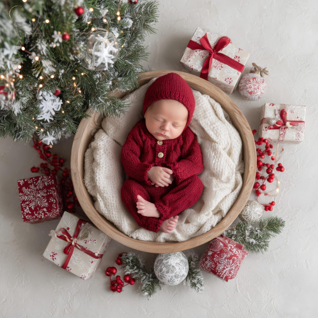 Newborn Digital Backdrop, Christmas, Newborn Holiday Composite Digital ...