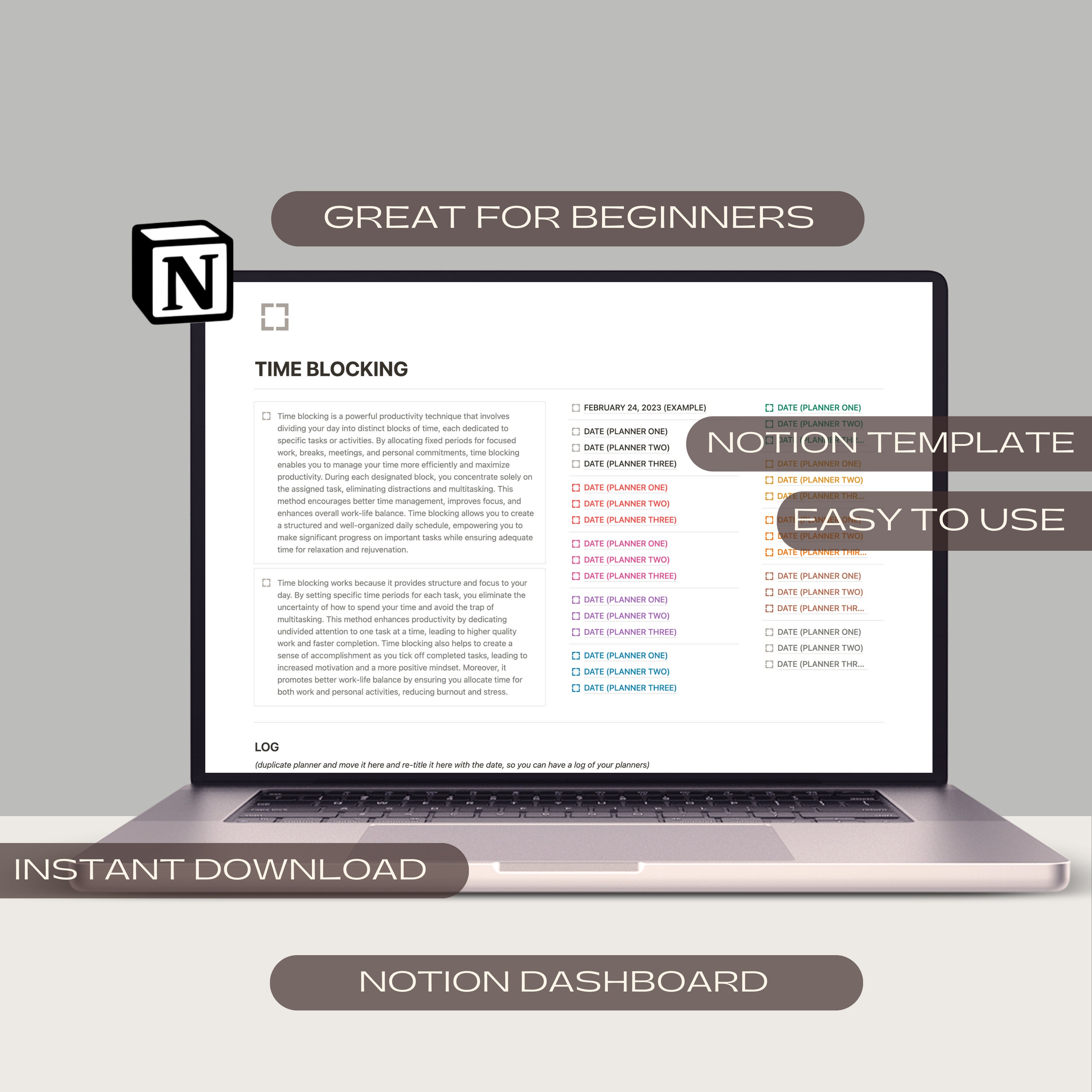 Time Blocking Planner Hourly Planner Notion Template Time - Etsy