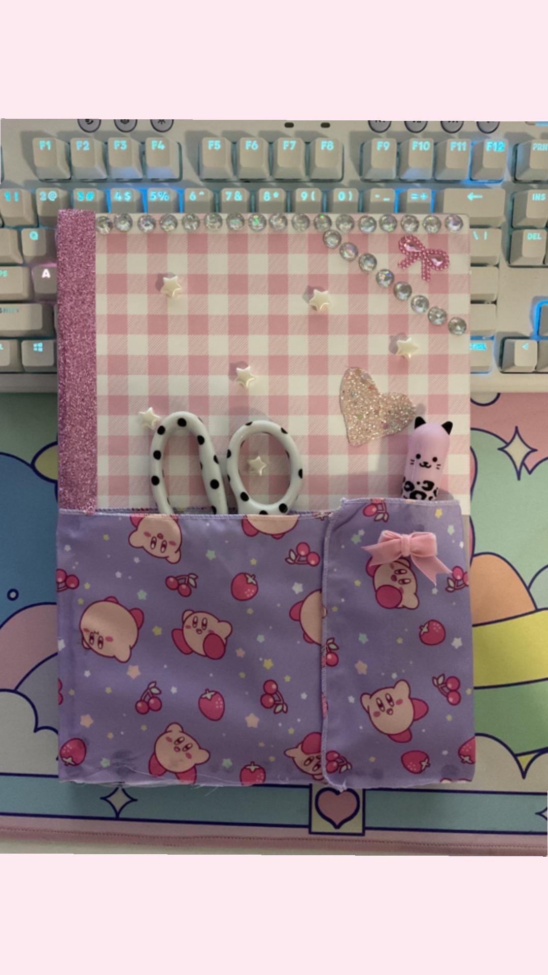Kirby Journal: Pink Glitter Kawaii Notebook - Etsy