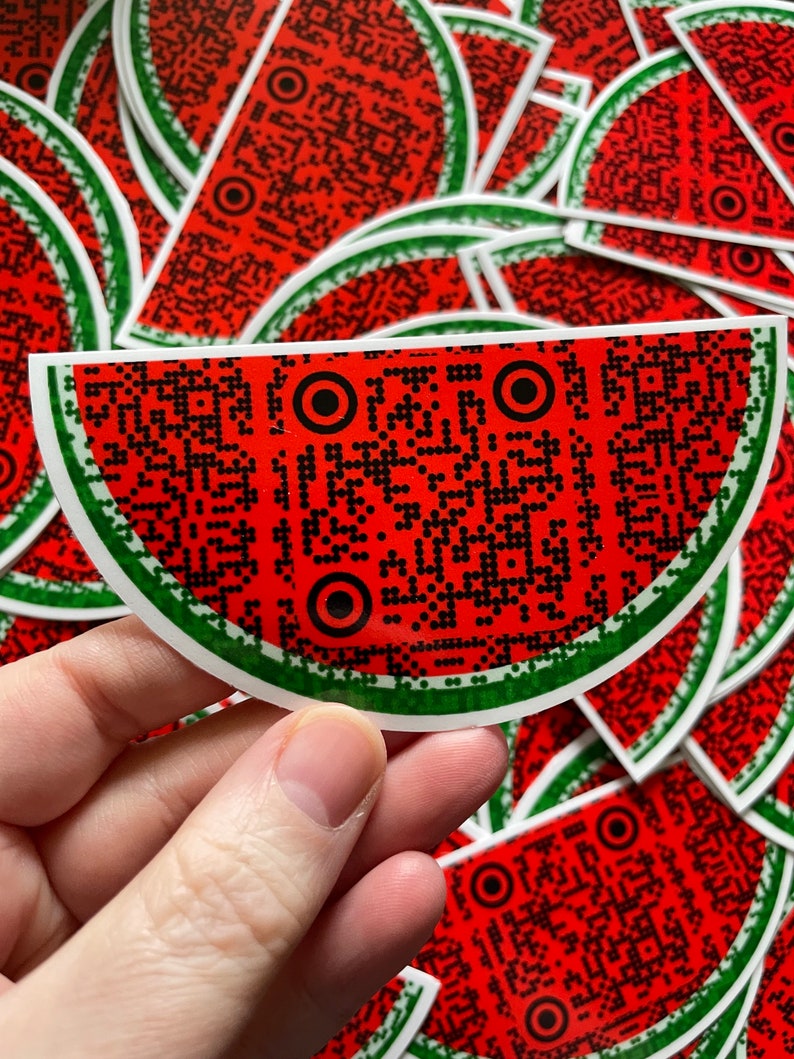 Customised Qr Code Stickers X 100 Etsy