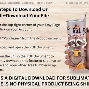 Cute but Feisty Raccoon 20oz Skinny Tumbler Wrap Funny Iced Coffee ...