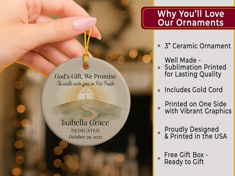 Baby Dedication Gift Girl Baby Dedication Gift Boy Dedication Ornament ...