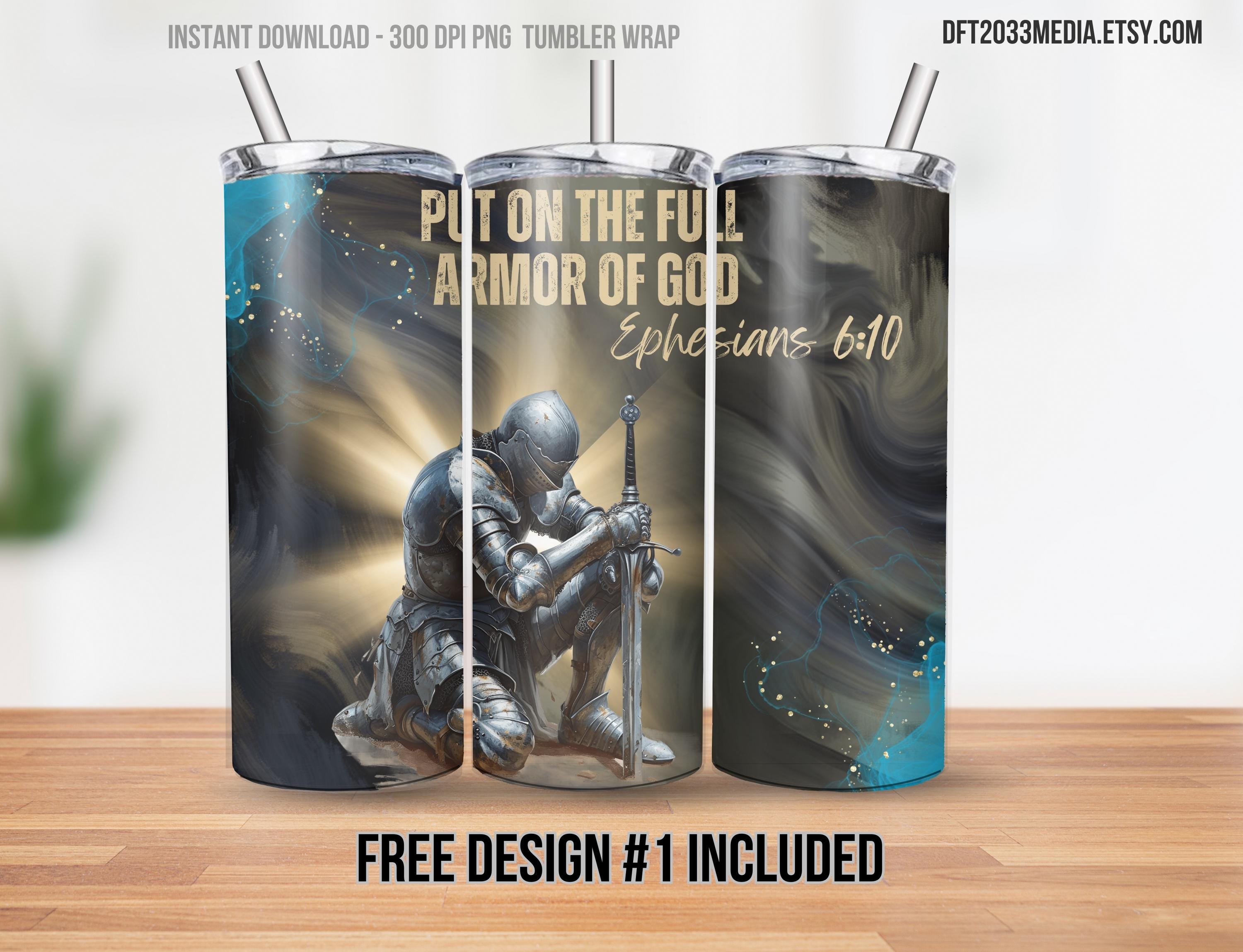 Armor of God Tumbler Wrap, Christian Tumbler PNG, Faith Sublimation ...