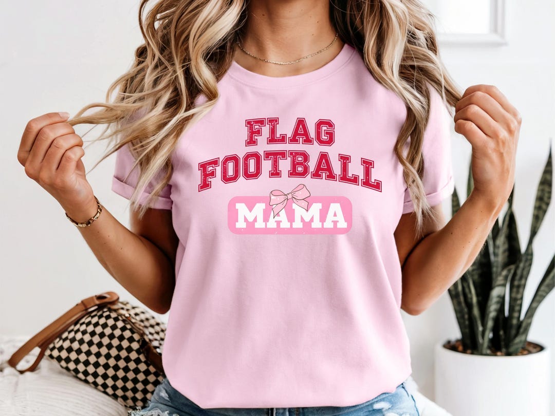 Flag Football Mama Cutsie Coquette PNG Shirt Design Digital Download - Etsy