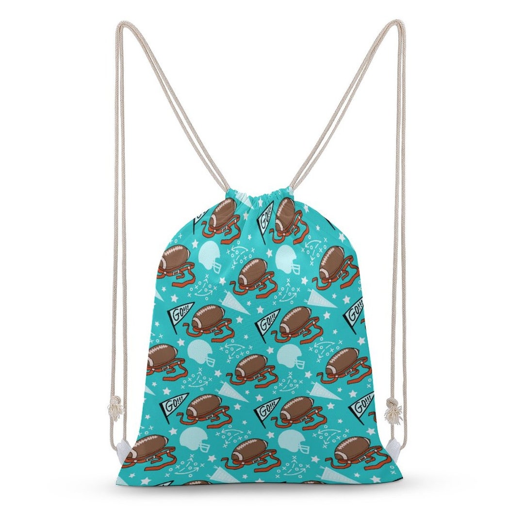 Flag Football Drawstring Bag for Game Day or Tournaments Sling Bag for ...