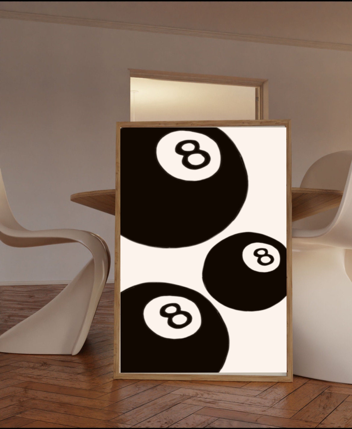 8 Ball Trendy Billiards Wall Art - Etsy